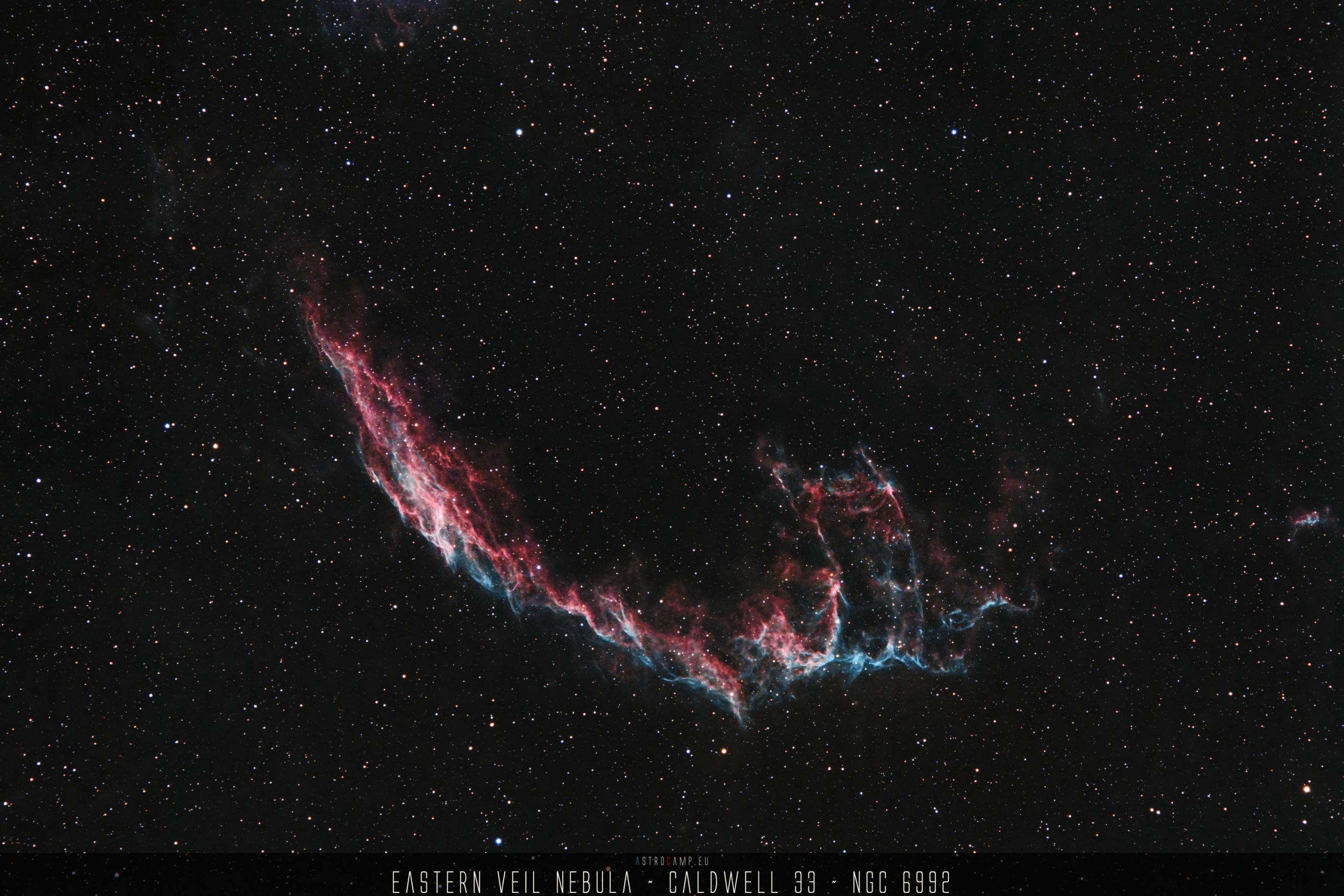 Astrophoto: Eastern Veil Nebula - Caldwell 33 - 08/22 - ASTROCAMP