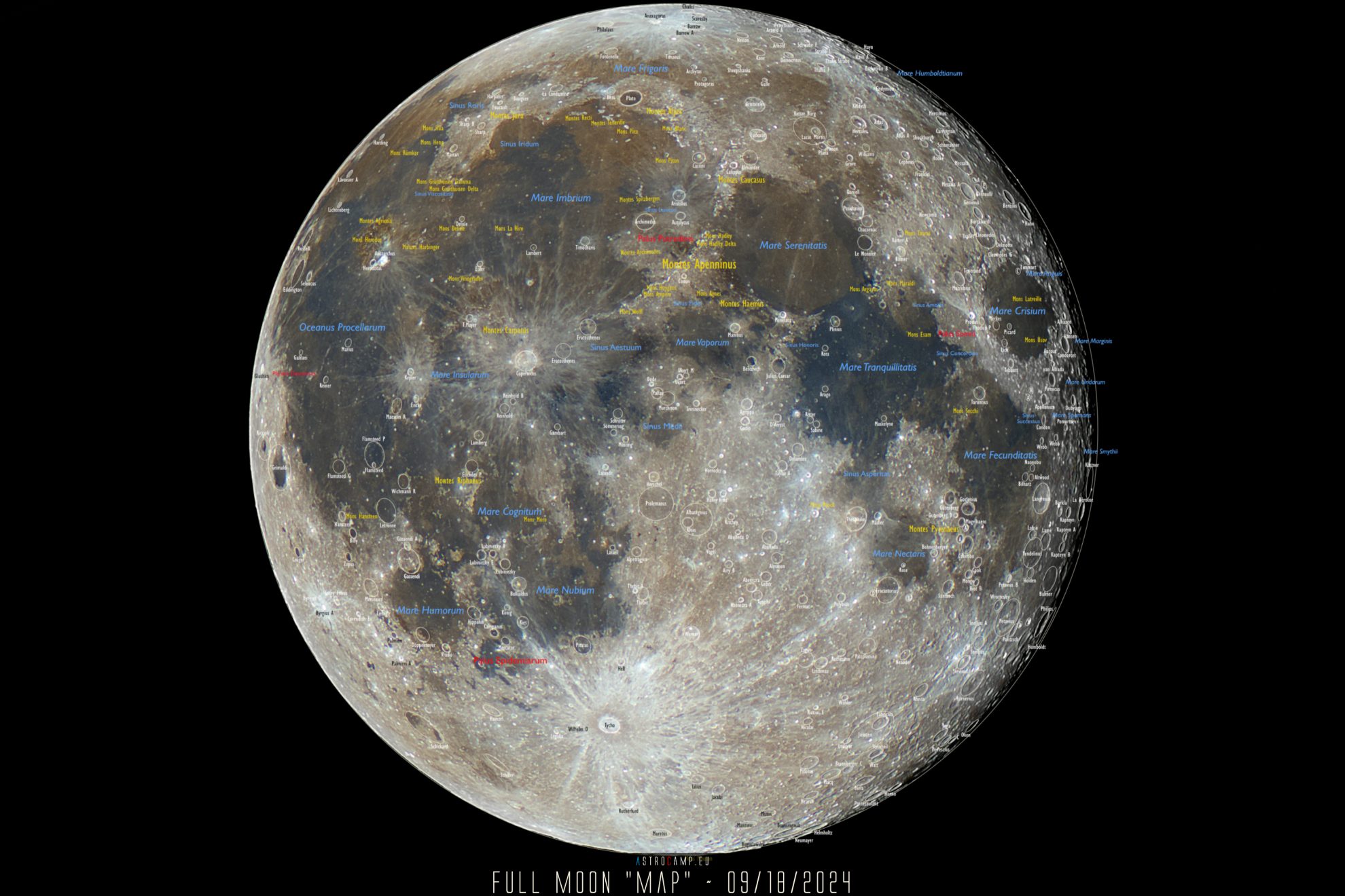 Map of the Moon – Astronomy and Astrophotography